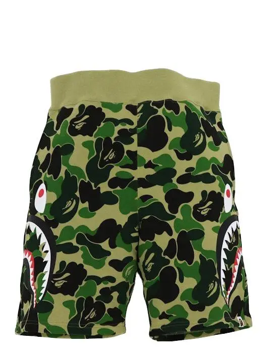 BAPE Abc Camo Side Shark Sweat Shorts - Green