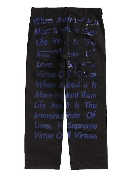 Supreme Junya Watanabe Cdg Printed Work Pant - Black