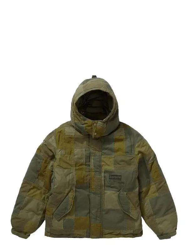 Supreme Junya Watanabe Cdg Patchwork Puffy Jacket - Olive