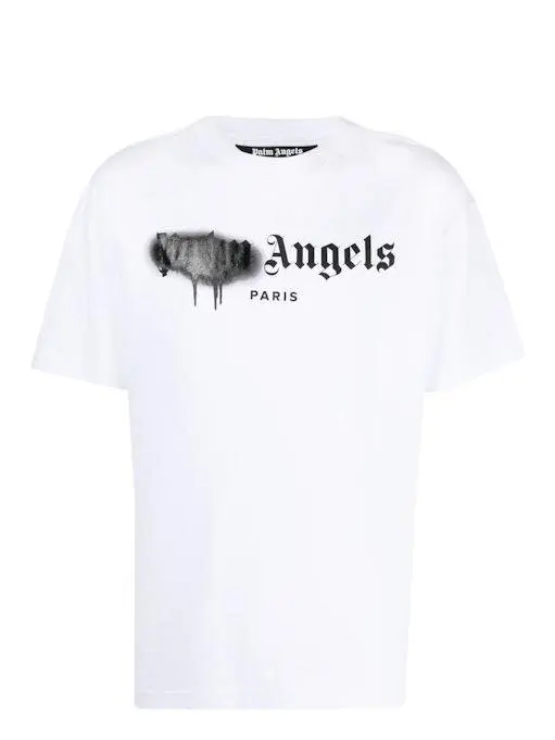 Palm Angels Paris Sprayed Logo T-shirt - White