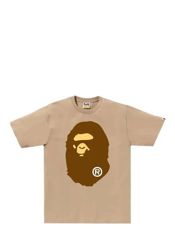 A BATHING APE Big Ape Head Tee Shirt - Beige