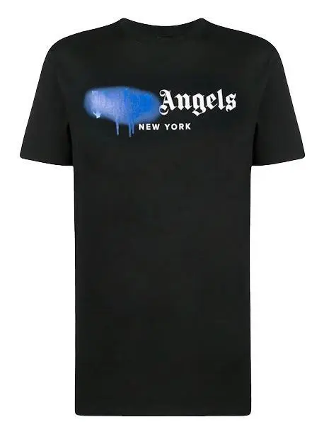 Palm Angels New York Sprayed Logo T-shirt - Black