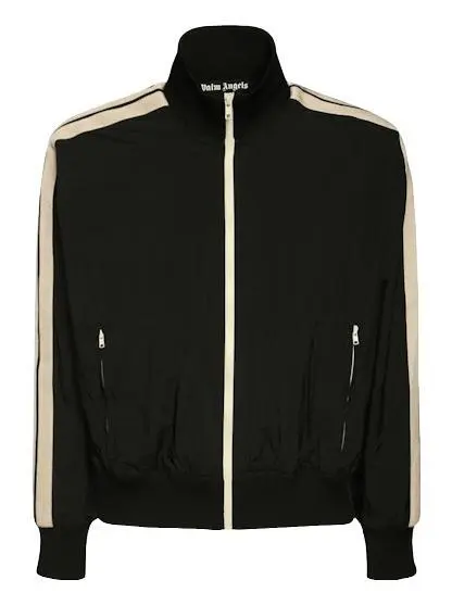 Palm Angels Nylon Track Jacket - Black/off/white