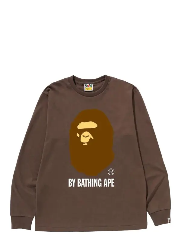 A BATHING APE By Bathing Ape Long Sleeve Tee Shirt - Brown