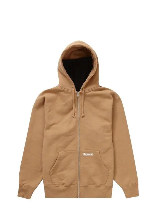 Supreme Double Hood Facemask Zip Up Hooded Sweatshirt - Light Brown