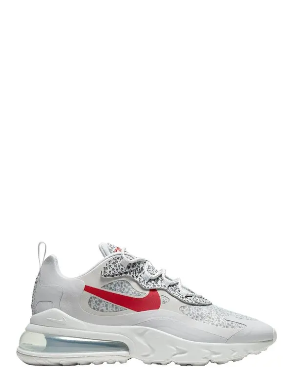 Nike Air Max 270 React Safari Sneakers - Neutral Grey/university Red/light Graphite