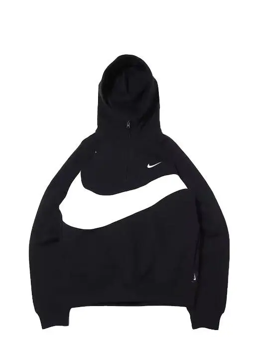 Nike Sportswear Big Swoosh Half Zip Hoodie - Black/white