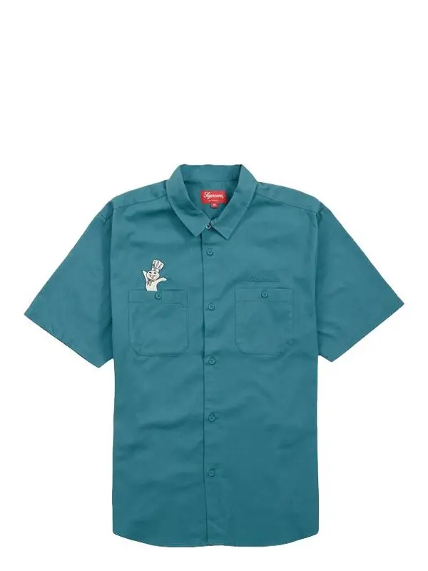 Supreme Doughboy Short Sleeve Work Shirt - Work Green