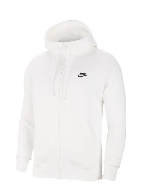 Nike Sportswear Club Fleece Fullzip Hoodie - White/black