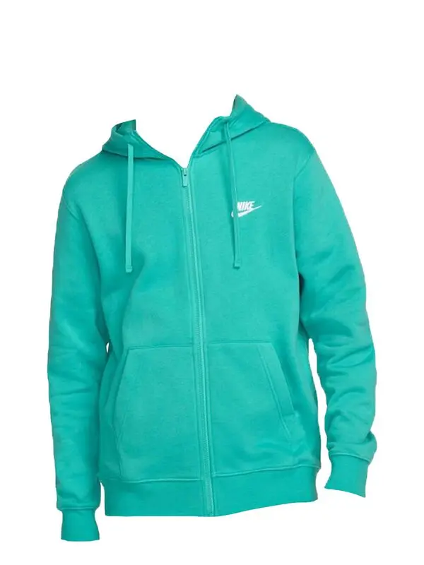 Nike Sportswear Club Fleece Full-zip Hoodie - Washed Teal/white
