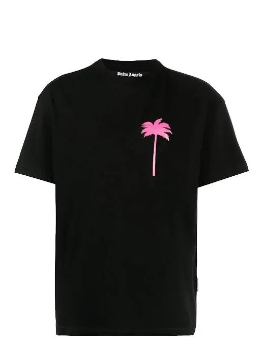 Palm Angels Palm Tree Crewneck Sweat-shirt T-shirt - Black