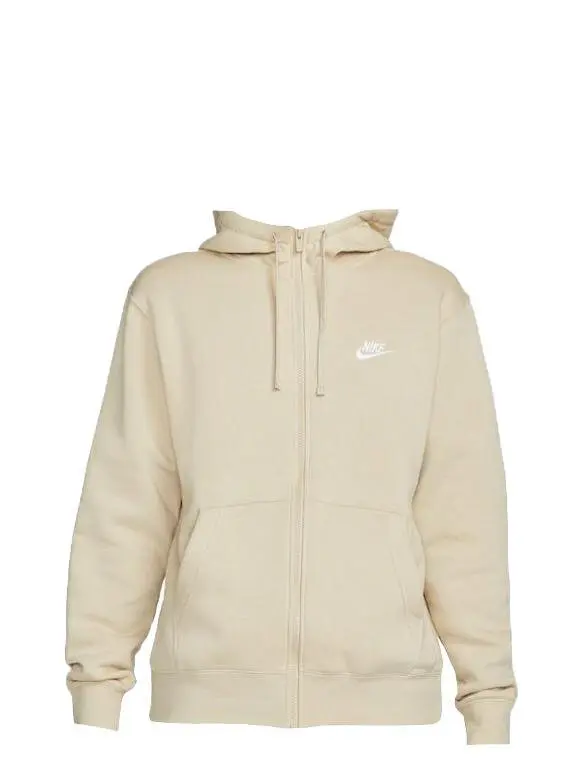 Nike Sportswear Club Fleece Full-zip Hoodie - Rattan/white