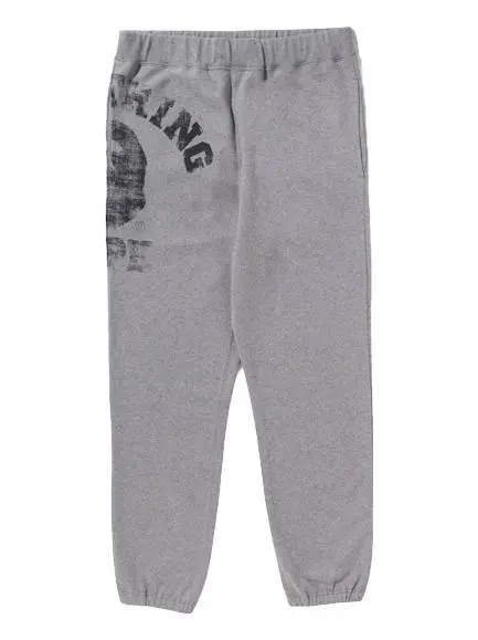 A BATHING APE Big College Sweat Pants - Gray