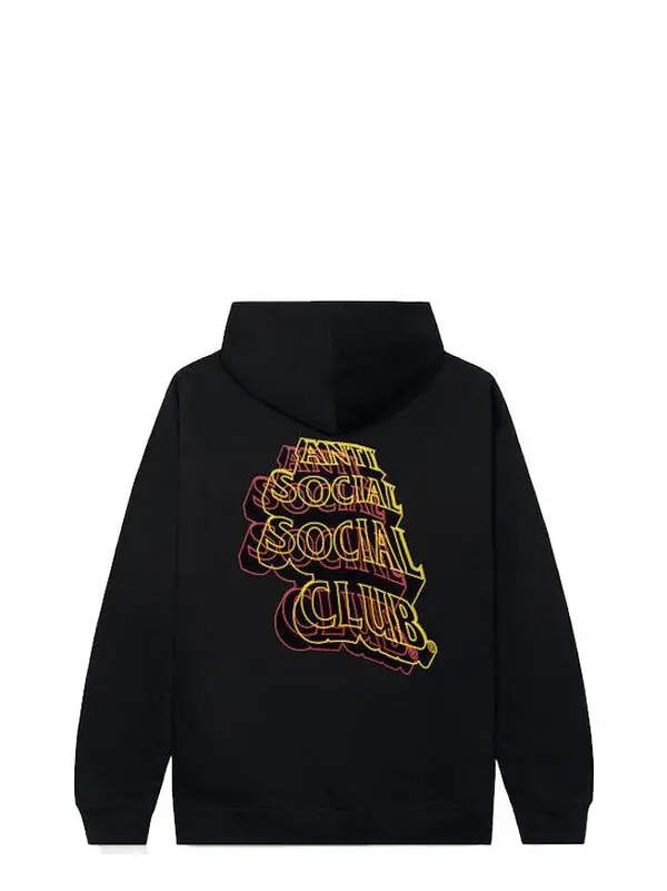 ANTI SOCIAL SOCIAL CLUB Neon Lights And A Lot Of Rain Hoodie - Black