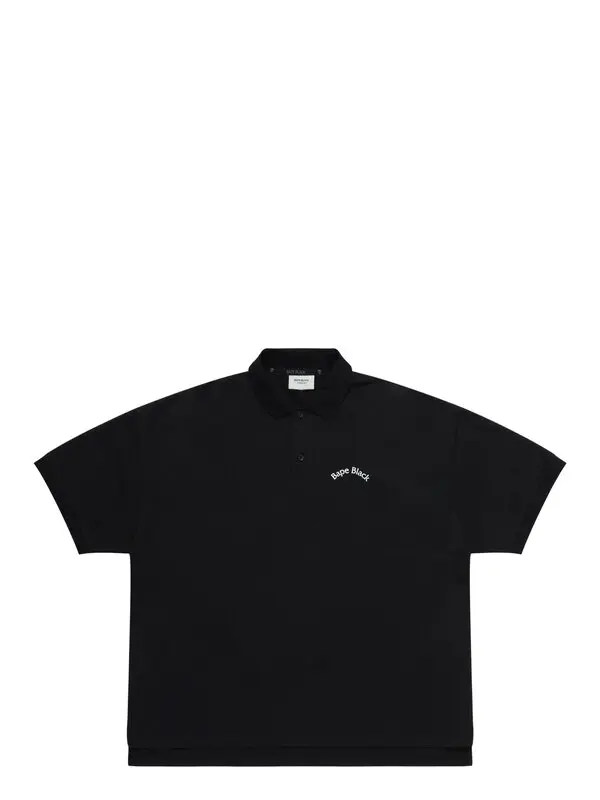 A BATHING APE Logo Polo Shirt - Black