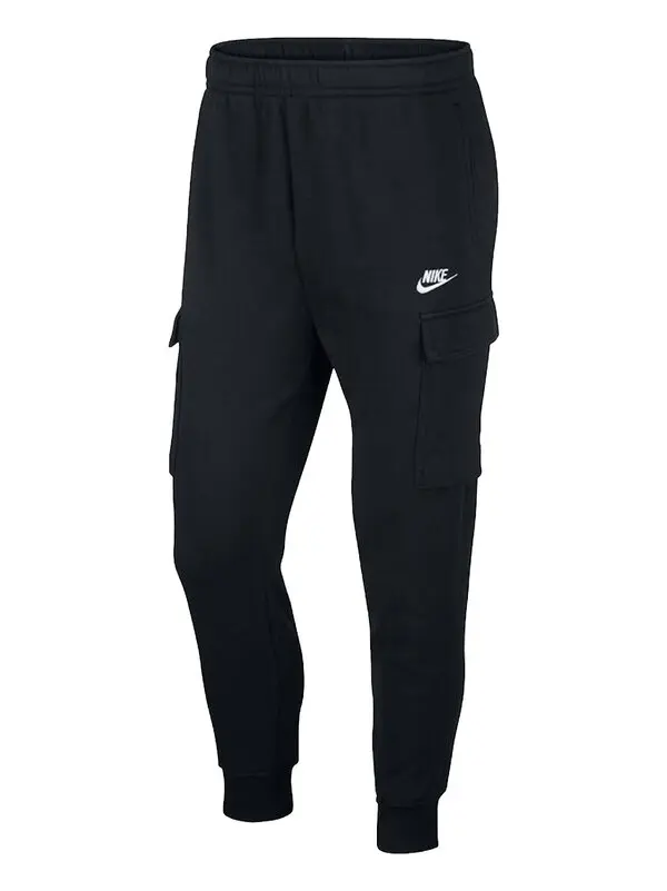 Nike Club Fleece Cargo Pants - Black/white