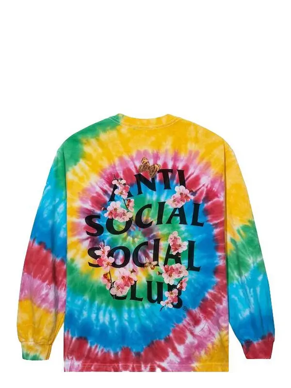 ANTI SOCIAL SOCIAL CLUB Kkoch Wifi Long Sleeve Tee Shirt - Tie Dye Rainbow