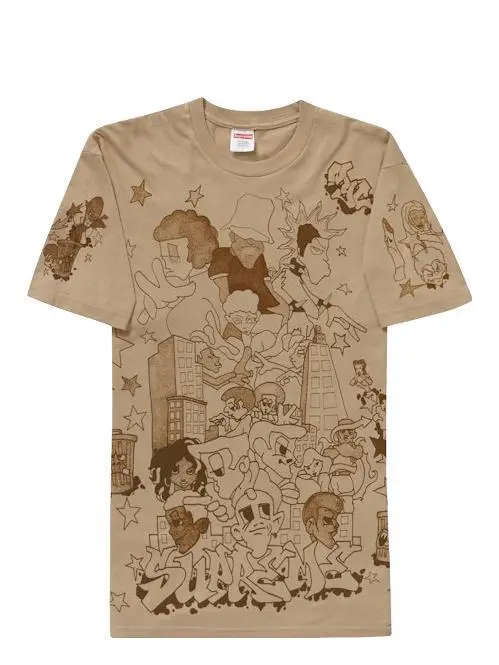 Supreme Downtown Tee Shirt - Khaki