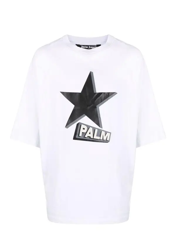 Palm Angels Rockstar Oversized T-shirt - White/black