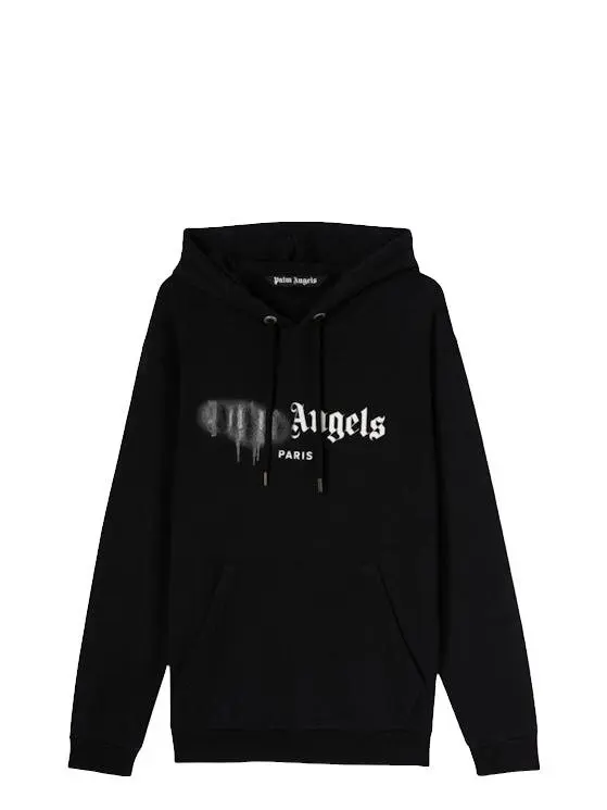 Palm Angels Paris Sprayed Hoodie - Black