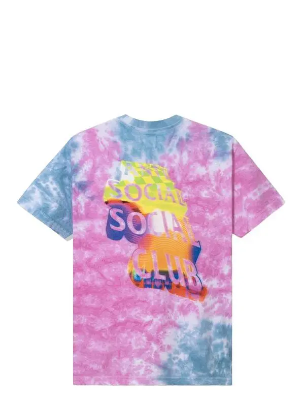 ANTI SOCIAL SOCIAL CLUB Entheogen Tie Dye Tee Shirtin - Pink/blue