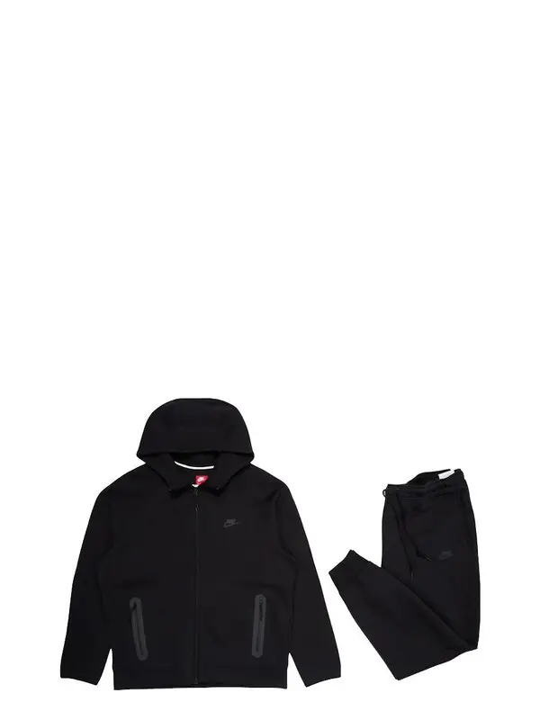 Nike Sportswear Tech Fleece Full-zip Hoodie & Joggers Set - Black