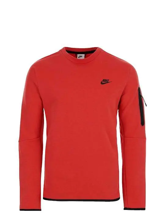 Nike Sportswear Tech Fleece Crewneck Sweatshirt - Red