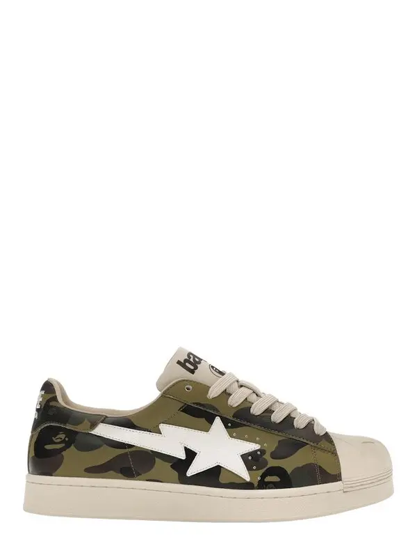 BAPE A Bathing Ape Skull Sta 1st Camo Sneakers - Green