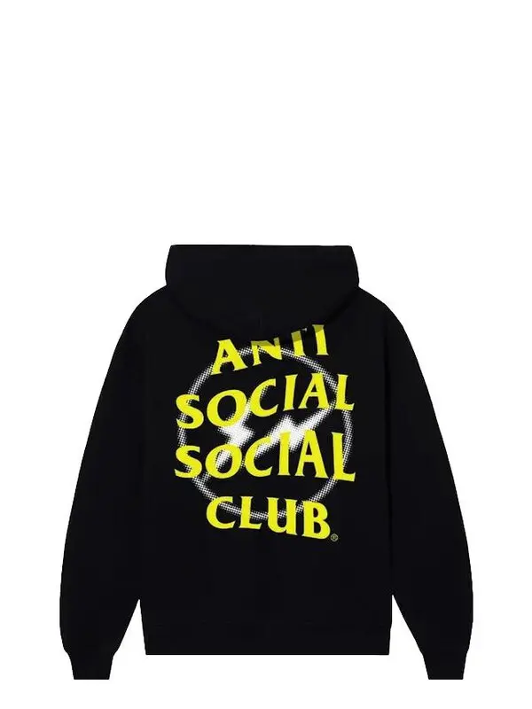 ANTI SOCIAL SOCIAL CLUB Fragment Half Tone Hoodiein - Black/yellow
