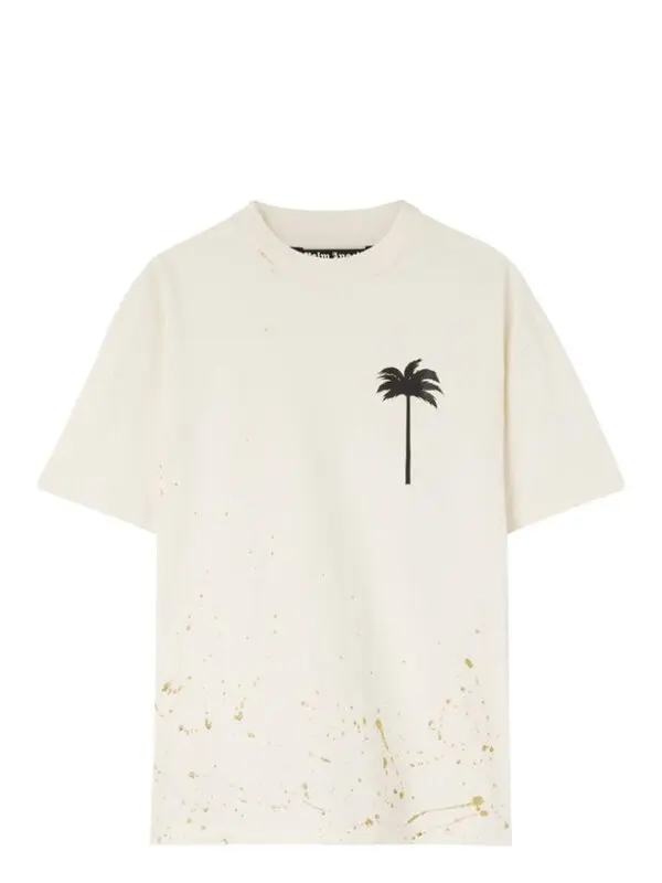 Palm Angels Pxp Painted Classic T-shirt - Butter/black