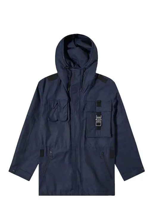 Dior Buckle Detailed Parka Jacket - Navy Blue