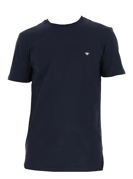 Dior Bee Embroidered T-shirt - Navy Blue/white