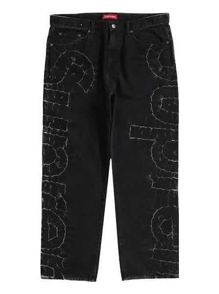 Supreme Shibori Loose Fit Jean - Black