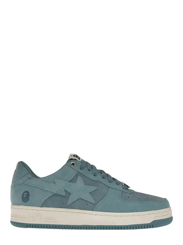 BAPE A Bathing Ape Sta Suede Sneakers - Blue/white/silver