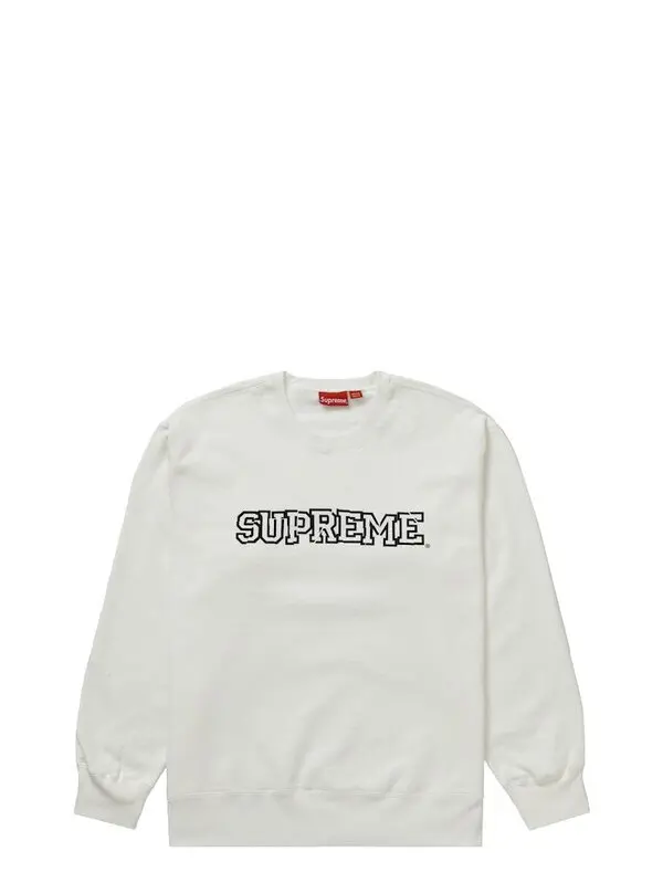 Supreme Shattered Logo Crewneck Sweatshirt - White