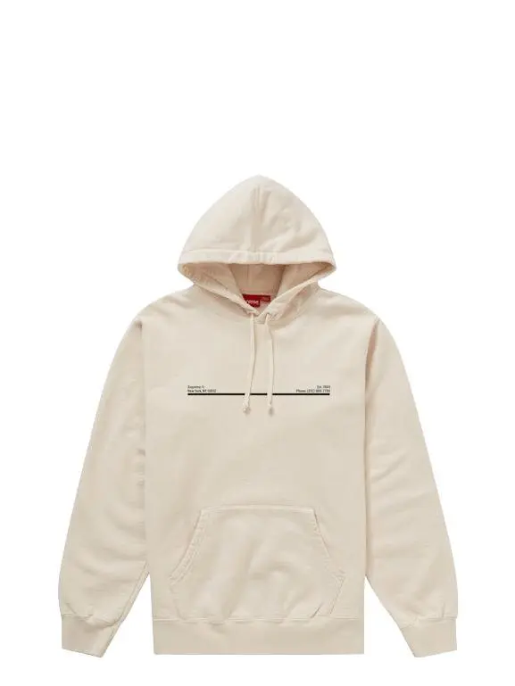 Supreme Hooded Sweatshirt - Natural New York City