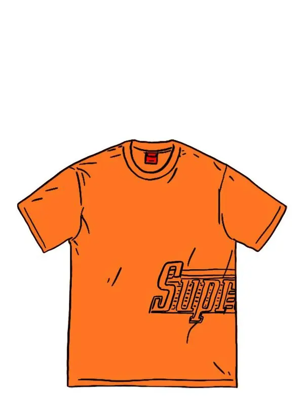 Supreme Side Logo Short Sleeve Top - Orange
