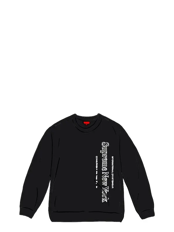 Supreme Side Logo Crewneck Sweatshirt - Black