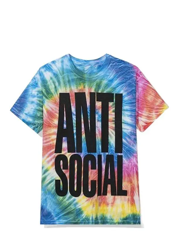 ANTI SOCIAL SOCIAL CLUB Heatwave Tee Shirt - Rainbow Tie Dye