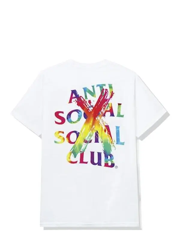 ANTI SOCIAL SOCIAL CLUB Cancelled Rainbow Tee Shirt - White