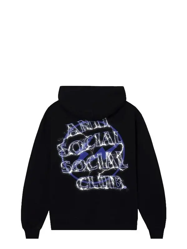 ANTI SOCIAL SOCIAL CLUB Fragment Bolt Hoodiein - Black/navy Blue