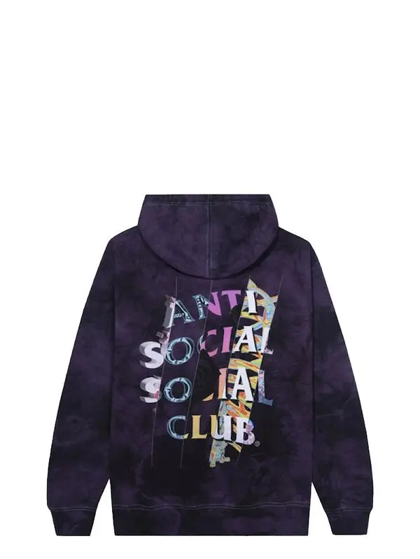 ANTI SOCIAL SOCIAL CLUB Dissociative Hoodie - Black/purple Tie Dye