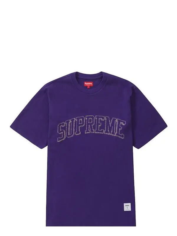 Supreme Sketch Embroidered Short Sleeve Top - Purple