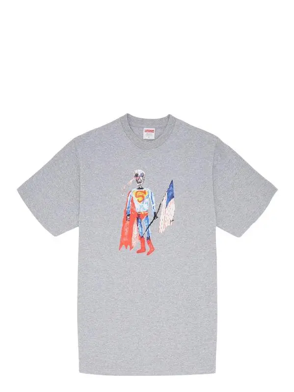 Supreme Skeleton Tee Shirt - Heather Grey