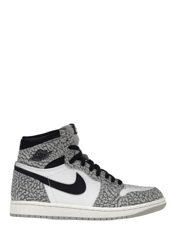 JORDAN 1 Retro High Og White Cement Sneakers - Tech Grey/muslin/black