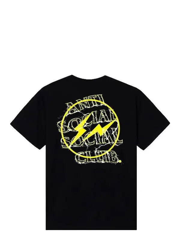 ANTI SOCIAL SOCIAL CLUB Fragment Bolt Tee Shirtin - Black/yellow