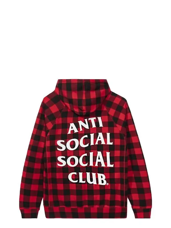 ANTI SOCIAL SOCIAL CLUB Crossed Out Hoodie - Checkered Red