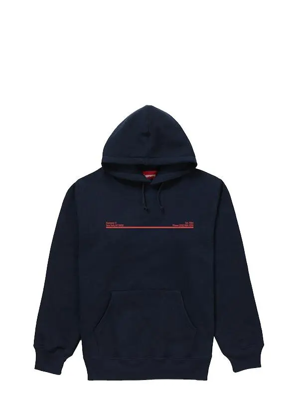 Supreme Shop Hooded Sweatshirt - Navy Blue New York City