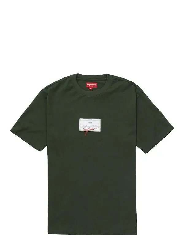 Supreme Signature Label Short Sleeve Top - Olive