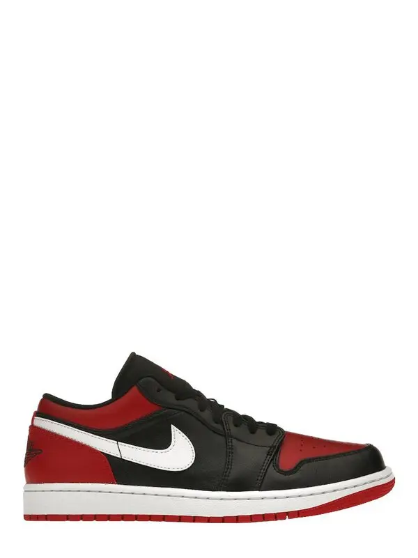 JORDAN 1 Low Alternate Bred Toe Sneakers - Black/white/gym Red